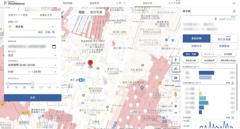 Datawise Area Marketerとは｜ドコモのビッグデータを利用した人流分析ツール | 人流データ分析ツール Datawise Area Marketer